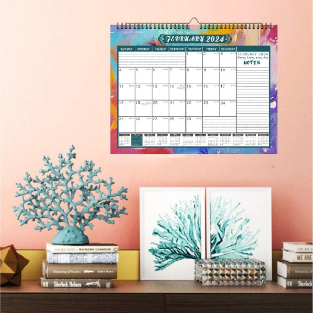 Doodle Large Wall Calendar 2024-2025 - 18 Month English Calendar ...