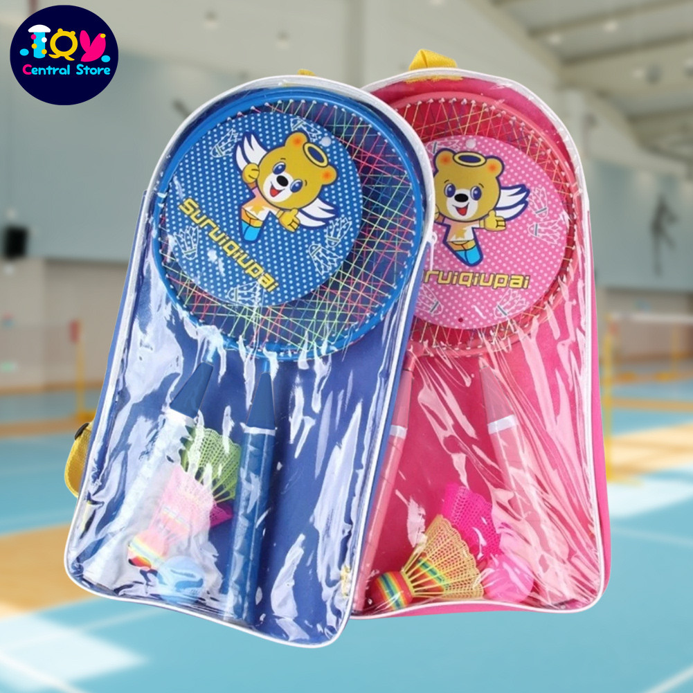 Kids Badminton Racket Set With Three Balls Portable Badminton Racket ...
