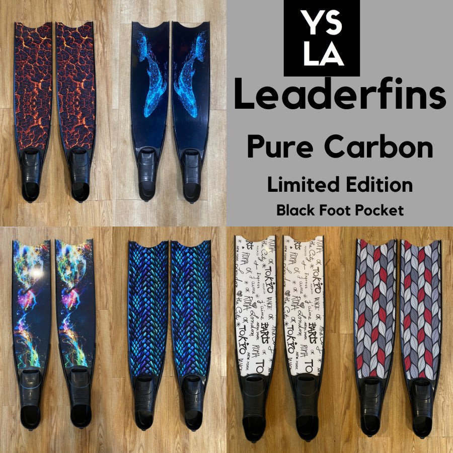 Ysla Leaderfins Pure Carbon Limited Edition Long Freedive Fins Black ...