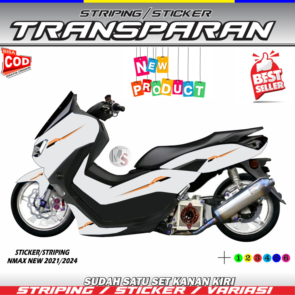 Transparent STICKER UV STRIPING TRANSPARENT NMAX NEW FACELIFT DESIGN ...