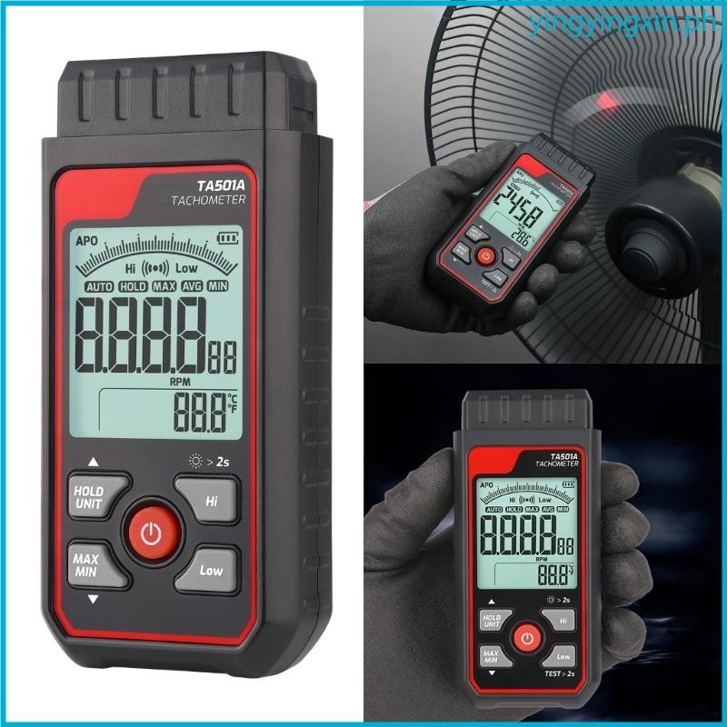 YIN Digital Tachometer Non-contact Speed Meter Fit for Car Motor Fan ...