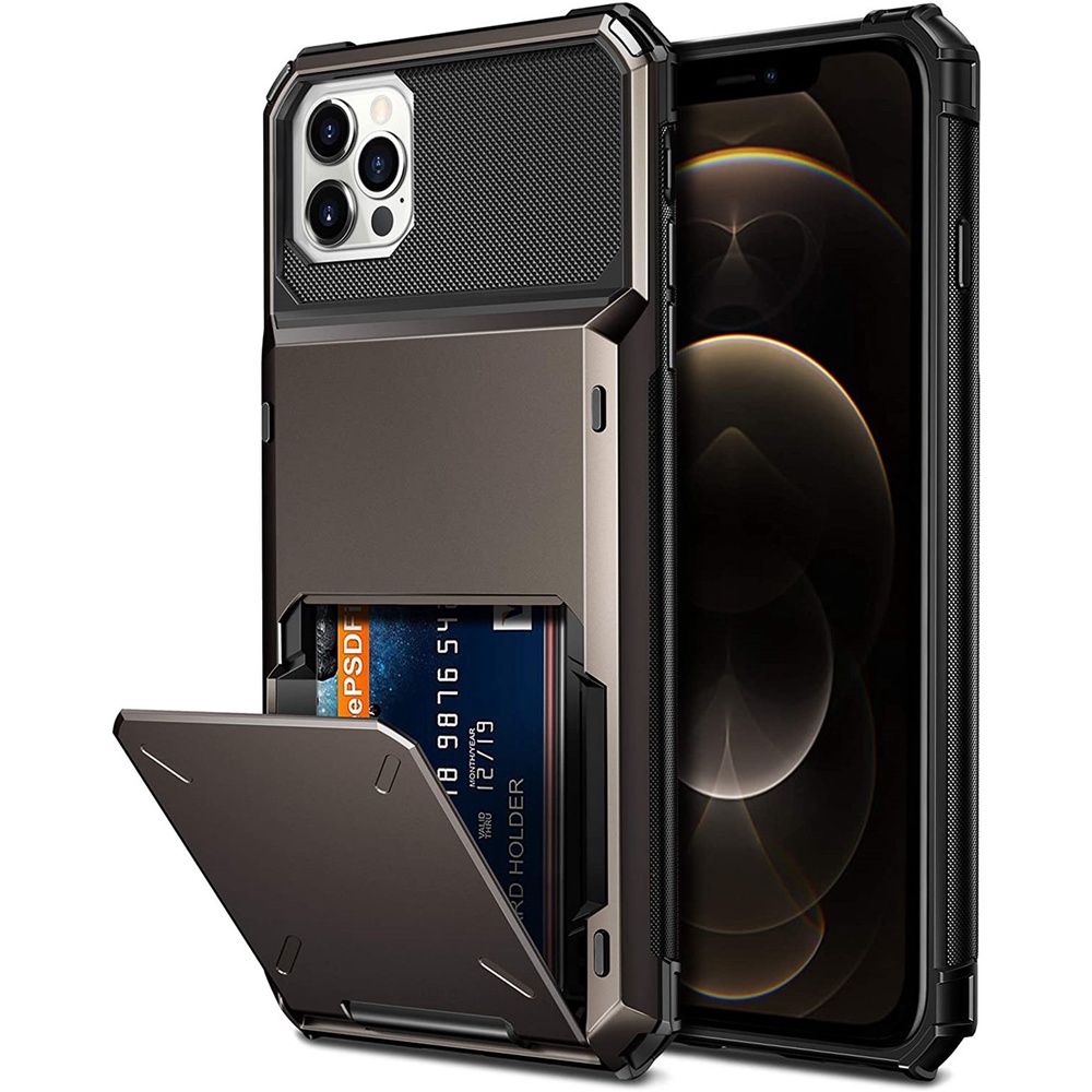 Wallet 4-Card Slot Credit Phone Case For iPhone 14 Plus 13 Pro 11 12 ...