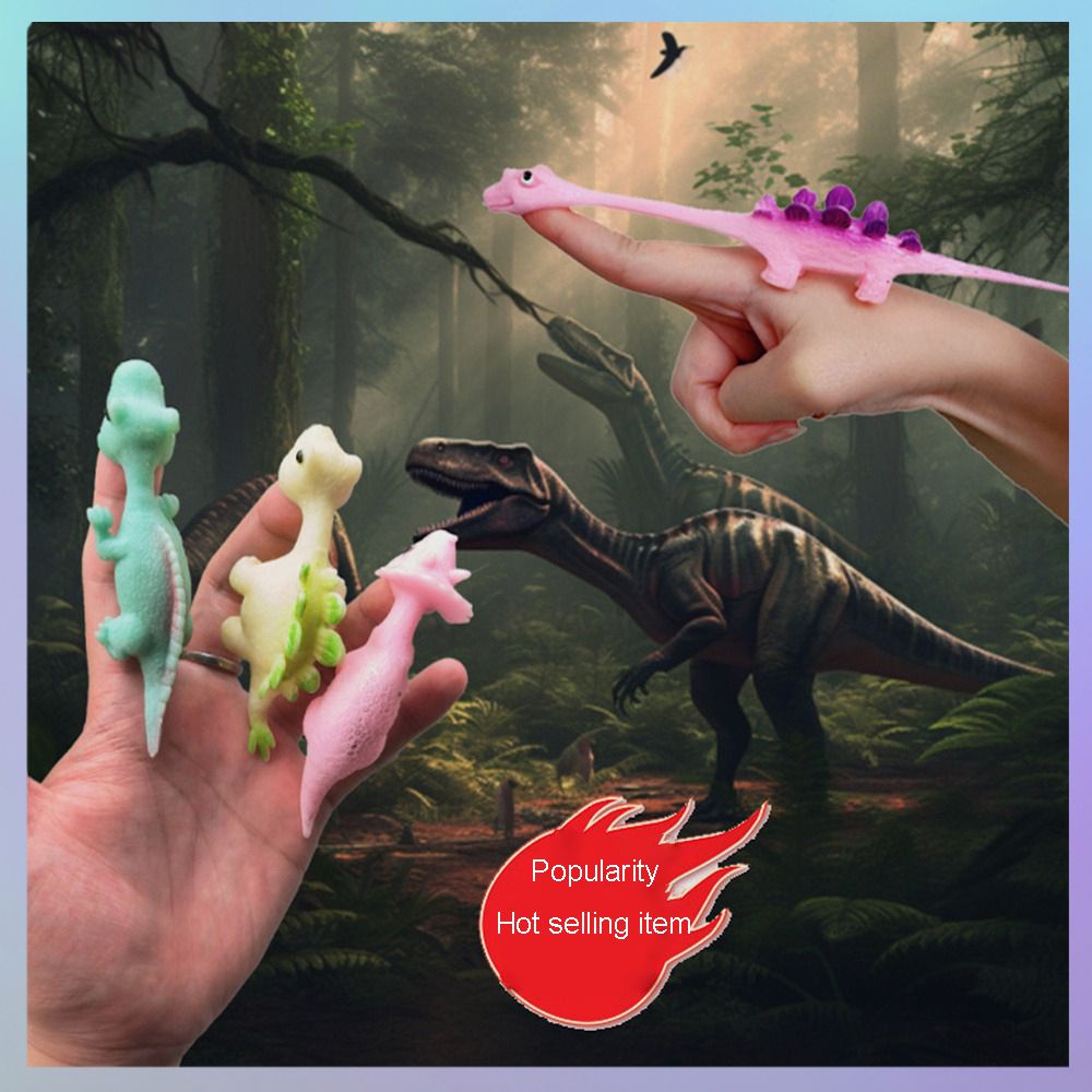 Aubte Ejection Dinosaur Finger Ejection Toy Fingertip Fun Puzzle Pinch ...