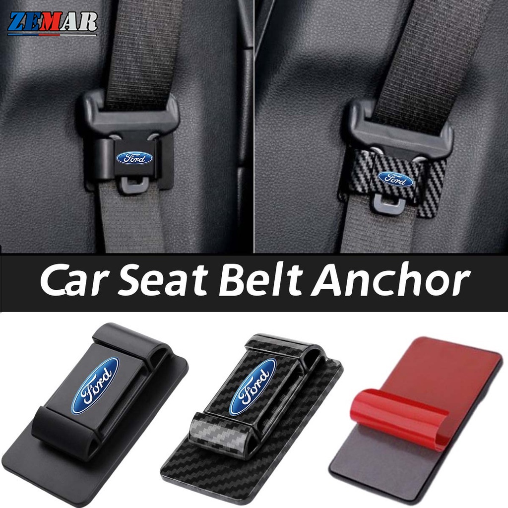Ford Carbon Fiber Pattern Car Seat Belt Retainer Holder Stabilizer ...