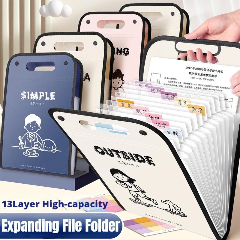 13 Layer Folder File Organizer Expanding File Folder Clear Book test ...