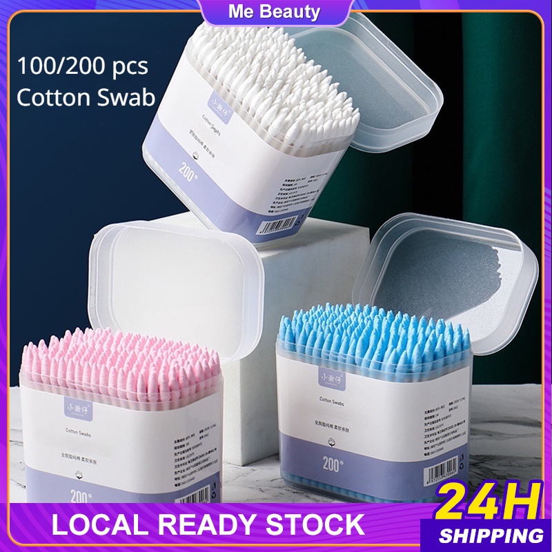 Baby swabs double ended sterile cotton swabs disposable cosmetic/ear ...