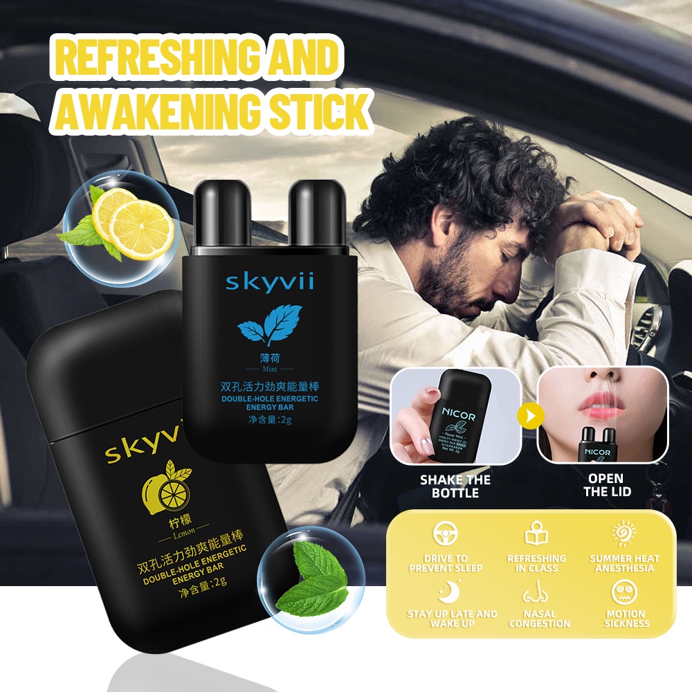 Skyvii Liver Cleansing Nasal Herbal Box—Double-hole refreshing stick ...