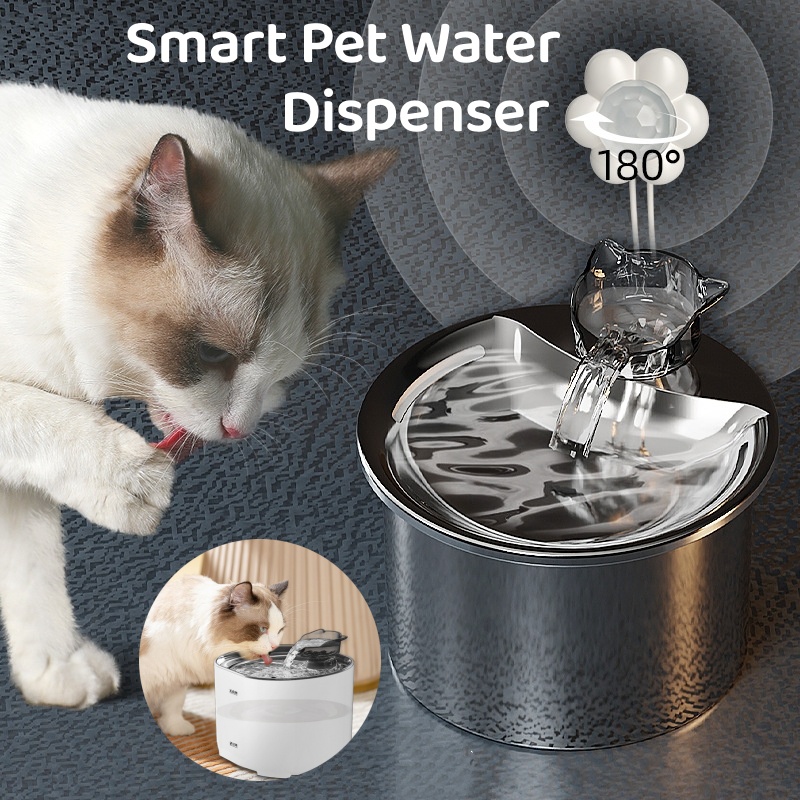 Smart Fully Automatic Pets Water Drinking Dispenser Fountain Dog Cat ...