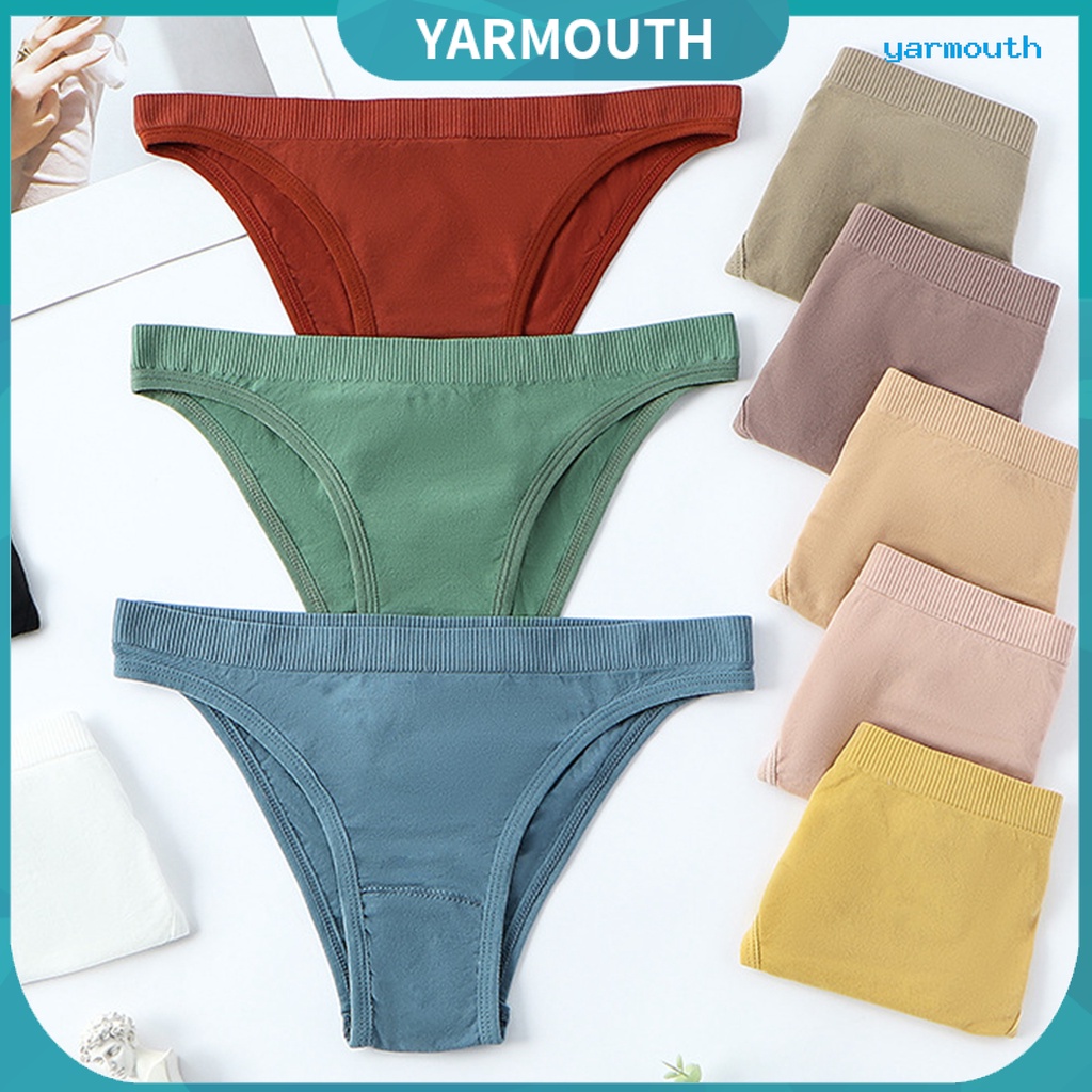 YYR--Women Thongs Low Waist Seamless Solid Color High Elasticity Anti ...