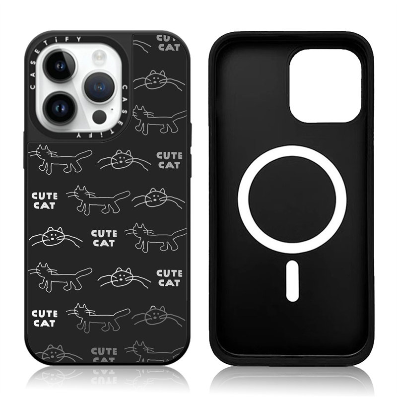 CASECASE X RIPNDIP Magnetic suction Black&Sliver Mirror Casing Apple ...