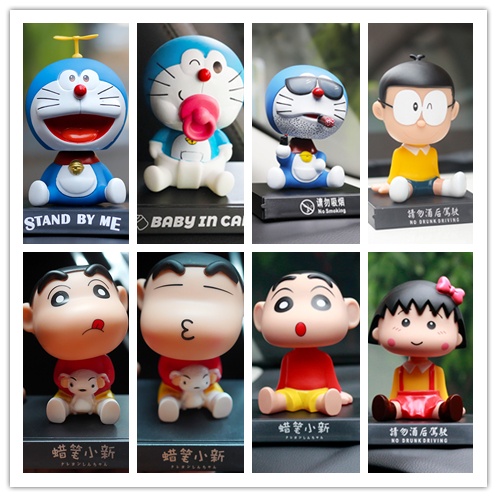 Car Shaking Head toy Doraemon/Crayon Shin-chan/Chibi Maruko-chan/Nobita ...