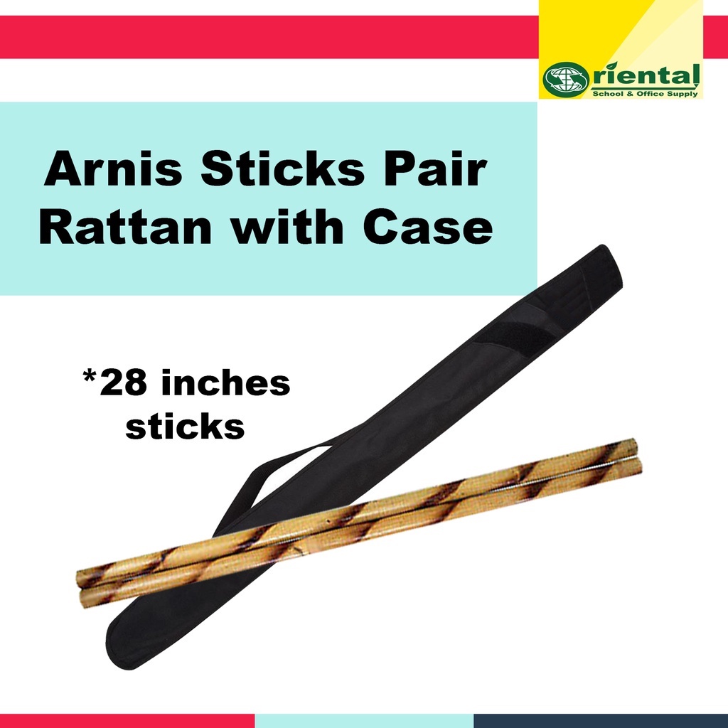 2pcs Arnis Stick With Case per Pair Rattan 28inches Long Body Color ...