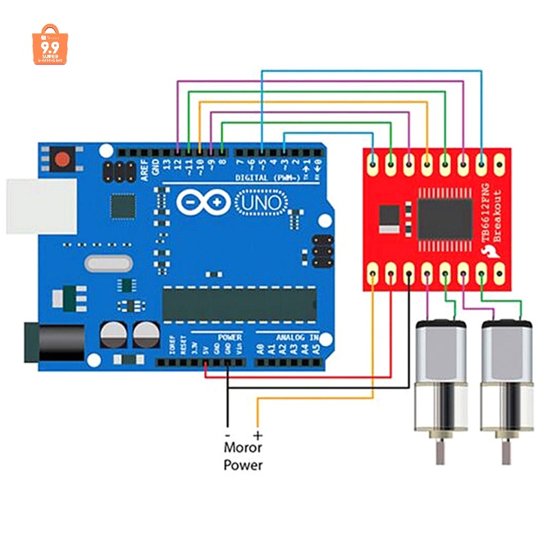Strong Tb6612 Dual Motor Driver 1a Tb6612fng Microcontroller Better Than L298n For Arduino Ph 