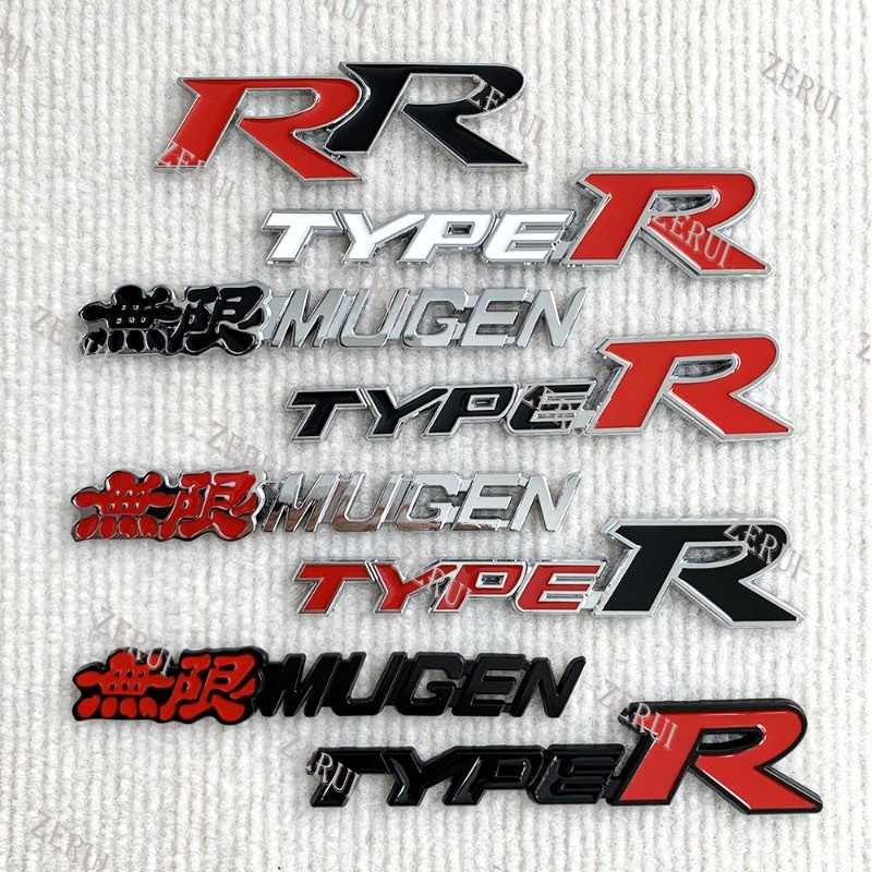 ZR For 3D Metal Car Front Grille Emblem Type R Logo Decal for Honda ...
