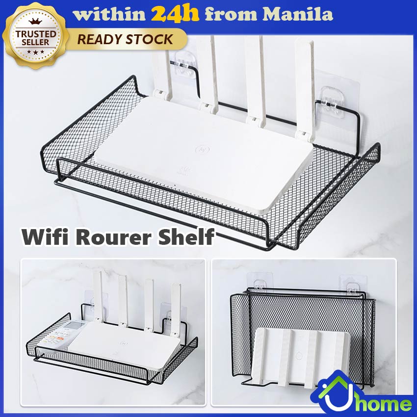 【SOYACAR】Wifi Router Shelf Wall Mount Dvd Storage Rack TV Media Box ...