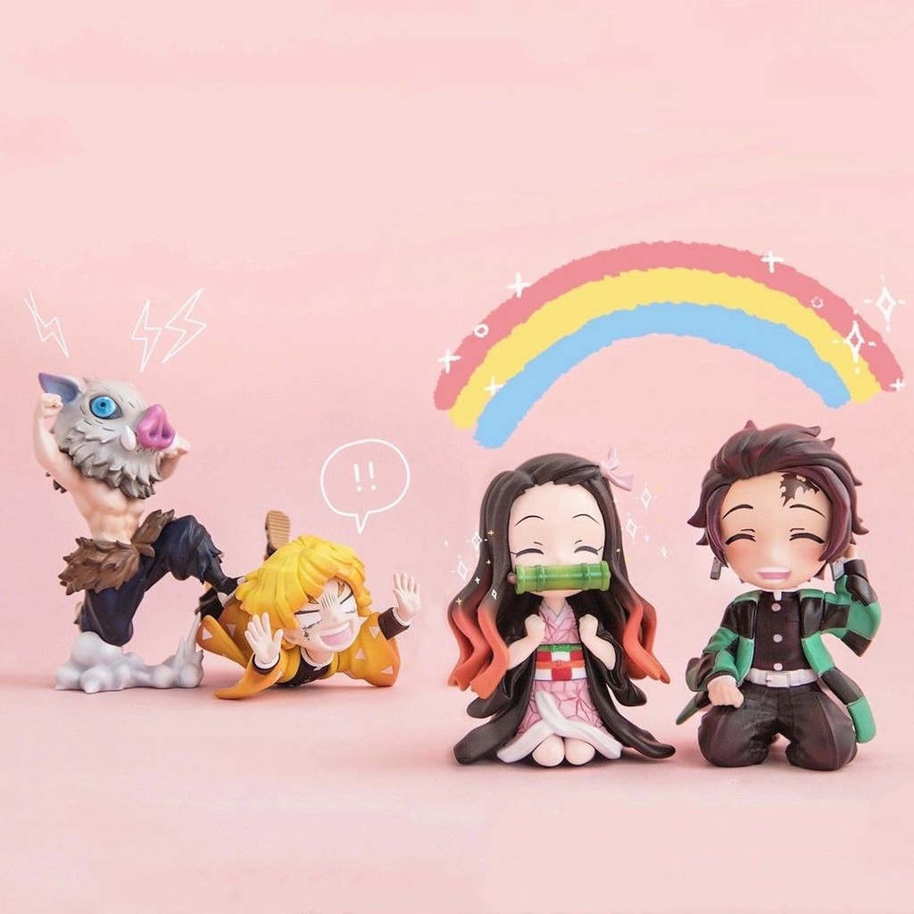Kimetsu No Yaiba Cute Series Tanjirou Nezuko My Wife Shan Yi Yi Zhi Zhu Car Decoration Hand ...