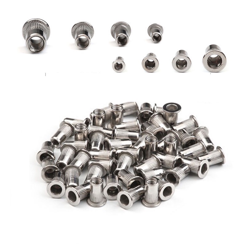 10/30/50PCS M3/M4/M5/M6/M8/M10/M12 Stainless Steel Rivets Nuts Insert ...