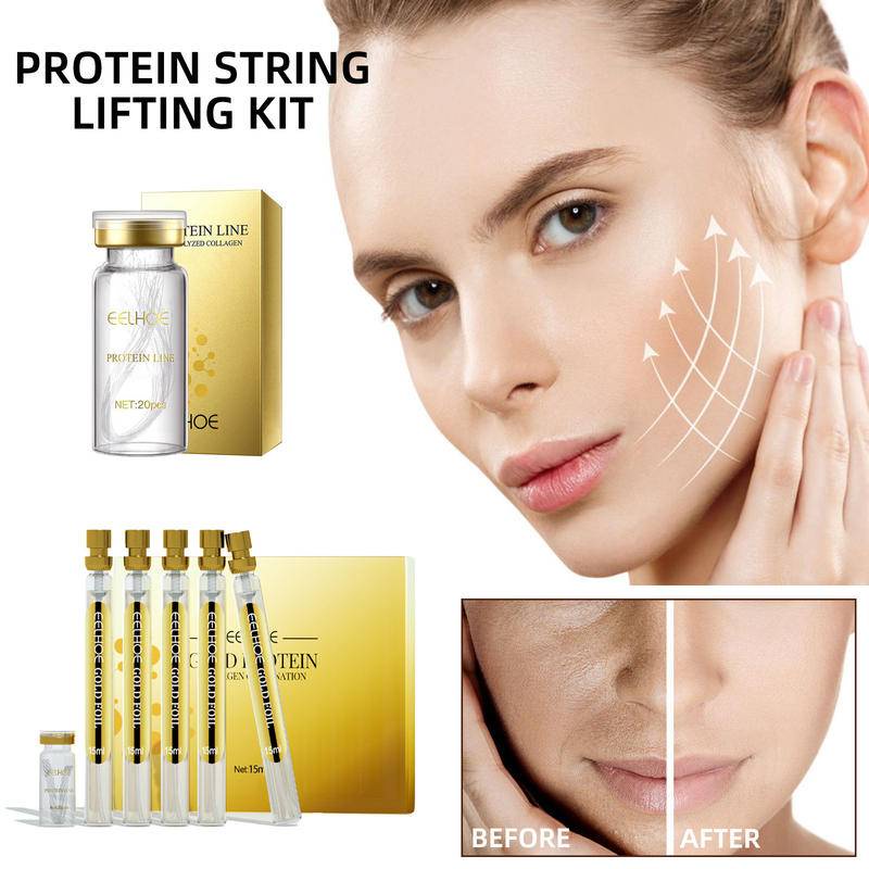 EELHOE Protein Thread Lifting Set 24K Gold Face Serum Active Collagen ...