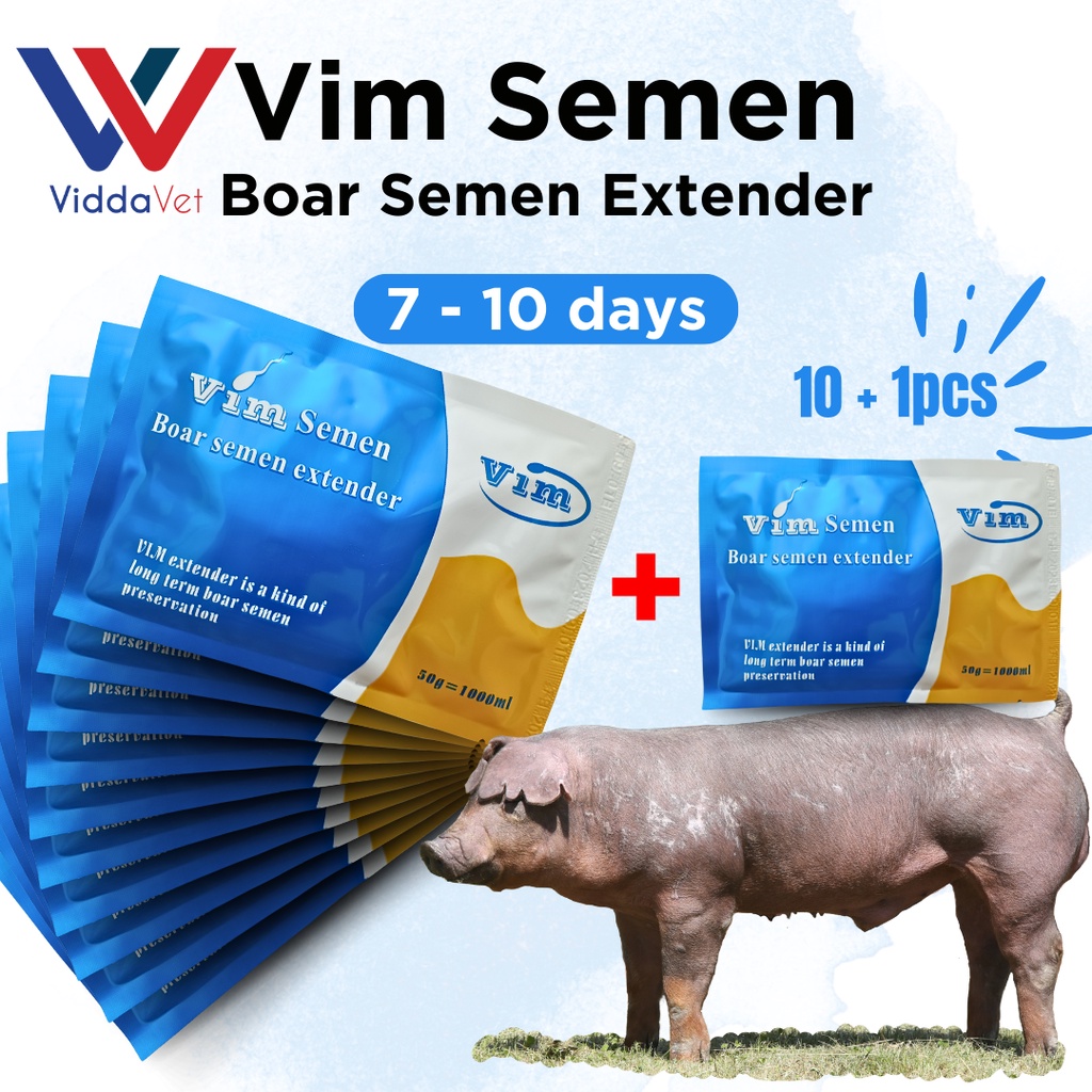 10+1 Vim Long term vim Semen extender 7 to 10 day VIM semen extender for pig viddavet | Shopee ...