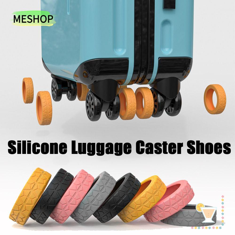 ME 8Pcs Luggage Caster Shoes, Silicone Silent Sound Suitcase Wheels ...
