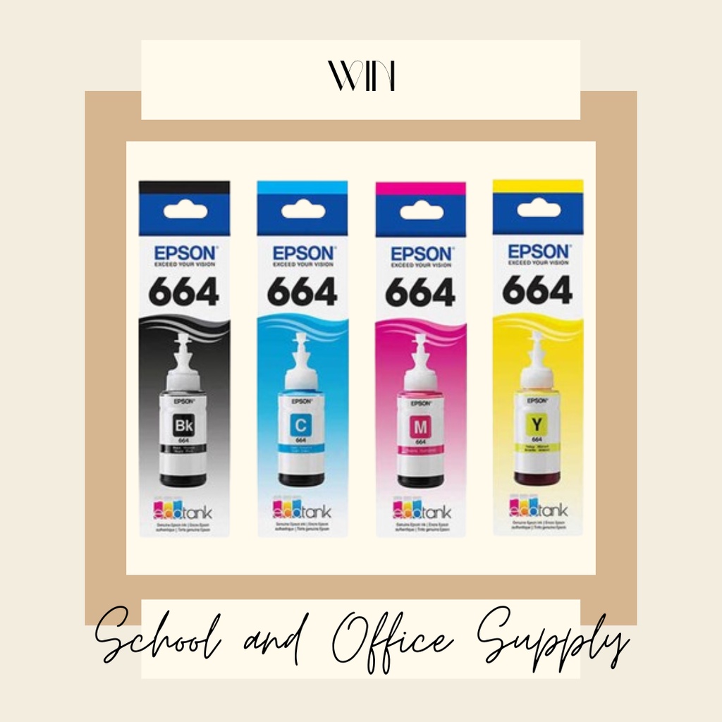 Epson Ink 664 Original/Genuine Ink 70ml - T6641, T6642, T6643, T6644 ...