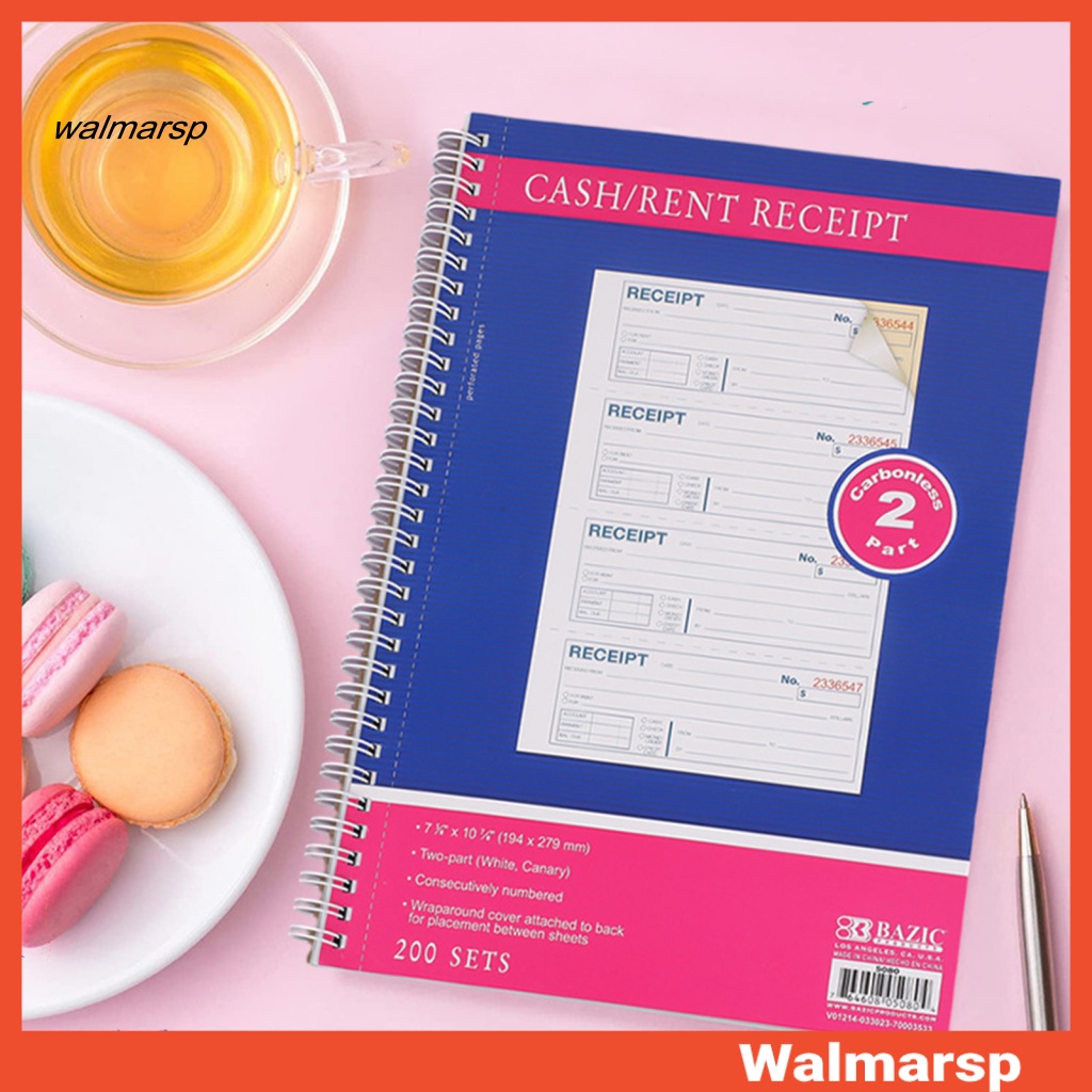 [WMP] Spiral Receipt Book Invoice Receipt Book 200 Sets 2-part ...