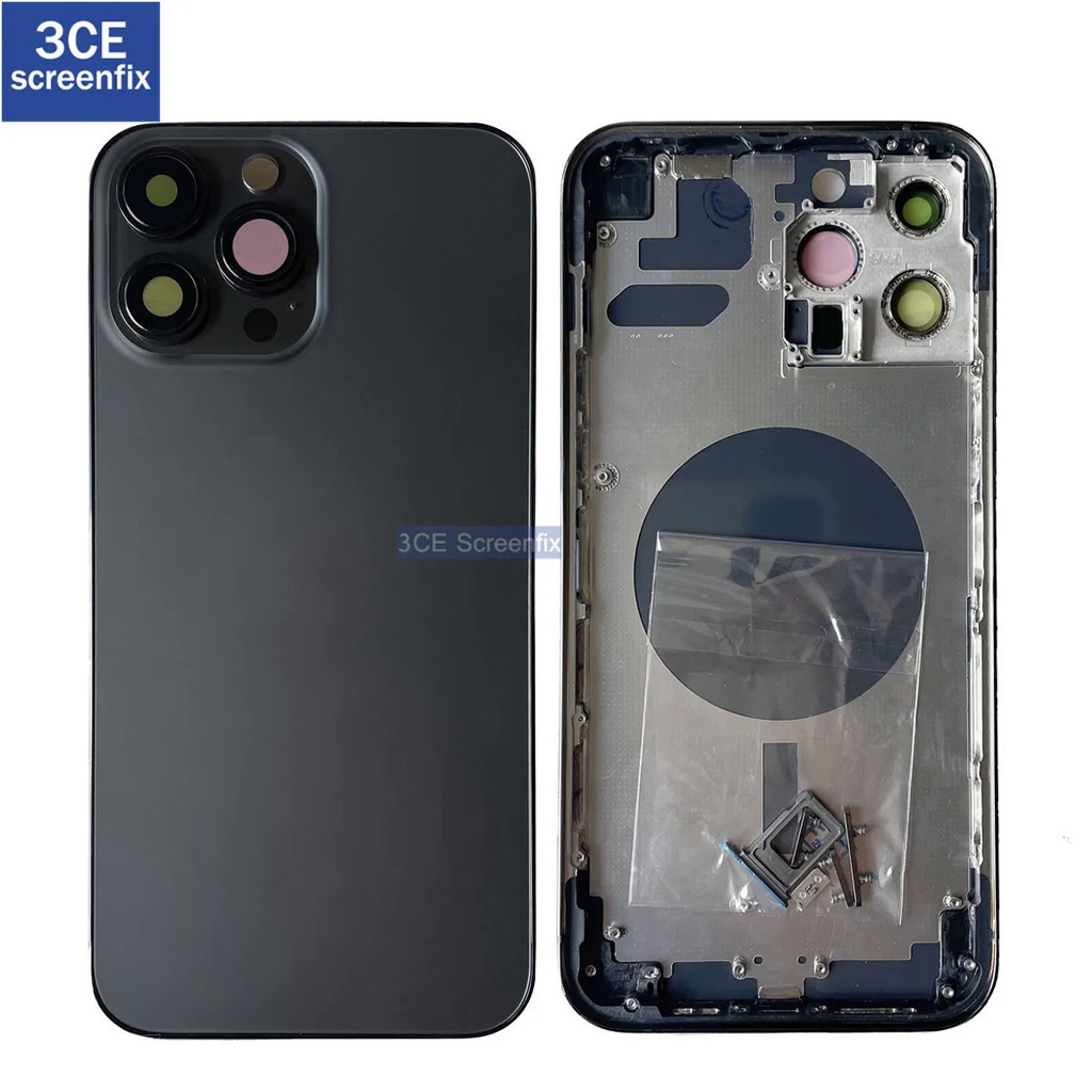 Battery Back Housing Glass Cover + Middle Frame + SIM Tray + Side Key ...