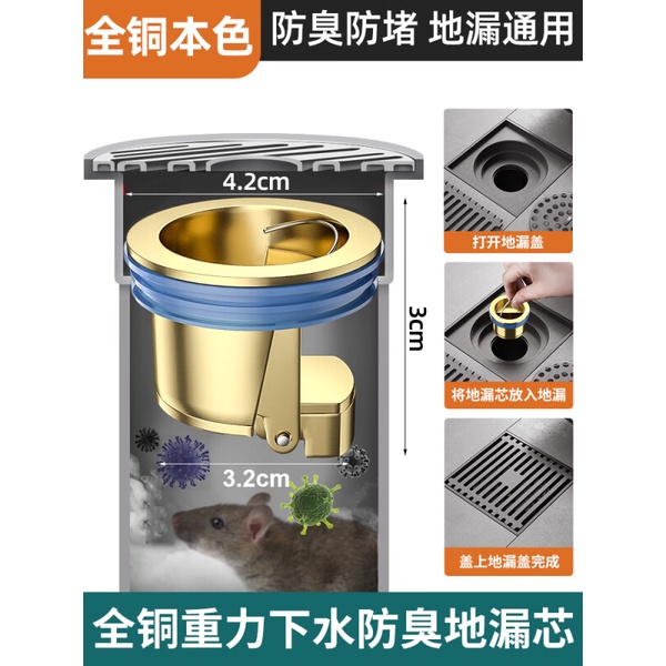 Bathroom Floor Drain Odor Preventer Sewer Anti-Odor Appliance Cover ...