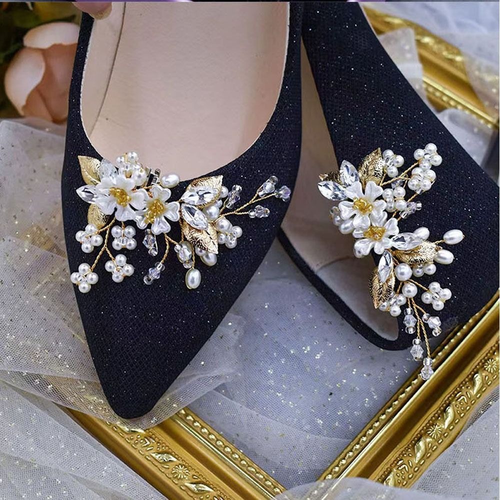 1PC Rhinestone Shoe Clips Buckles Crystal Flower Shoe Charms Ornaments ...