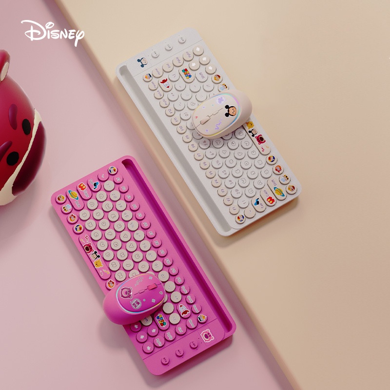 87 Keys Disney DS-KM200 2.4GHz Wireless Bluetooth Keyboard Mouse Set ...
