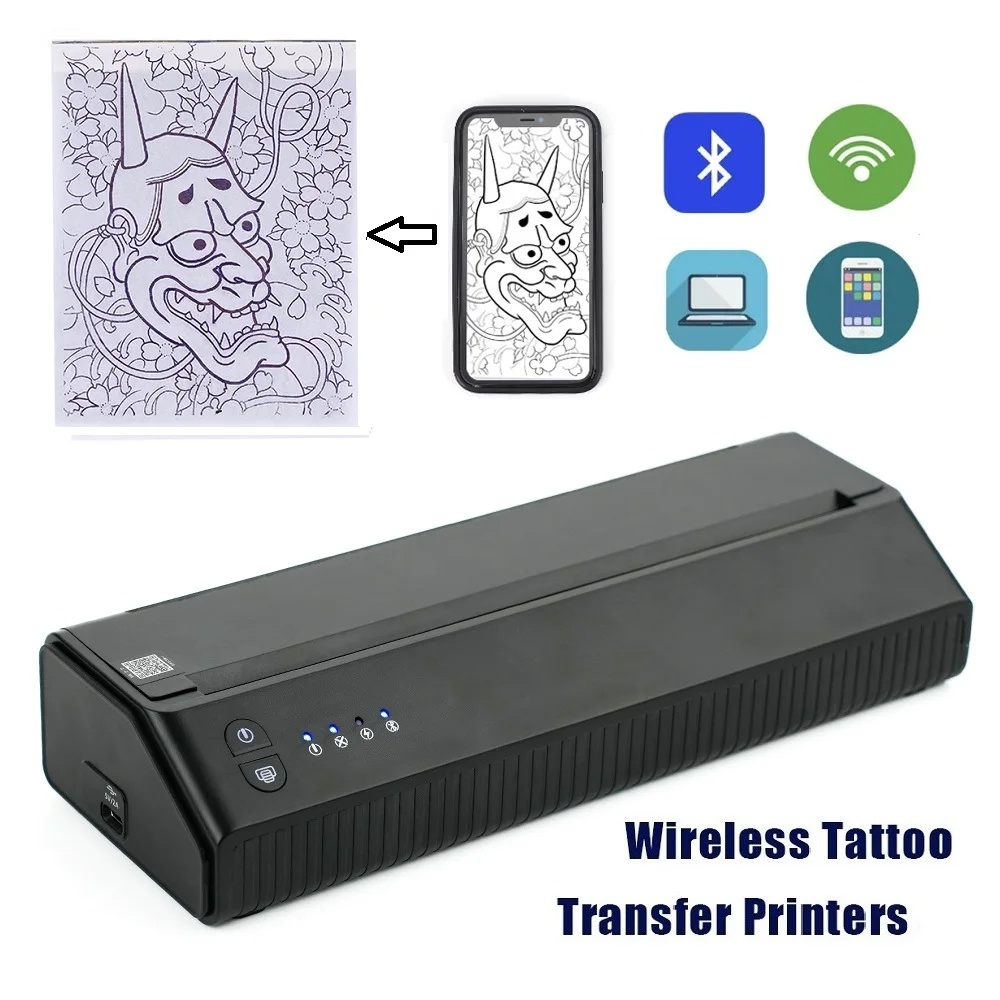 Newest Wireless Tattoo Stencil Transfer Machine Printer Drawing Thermal ...