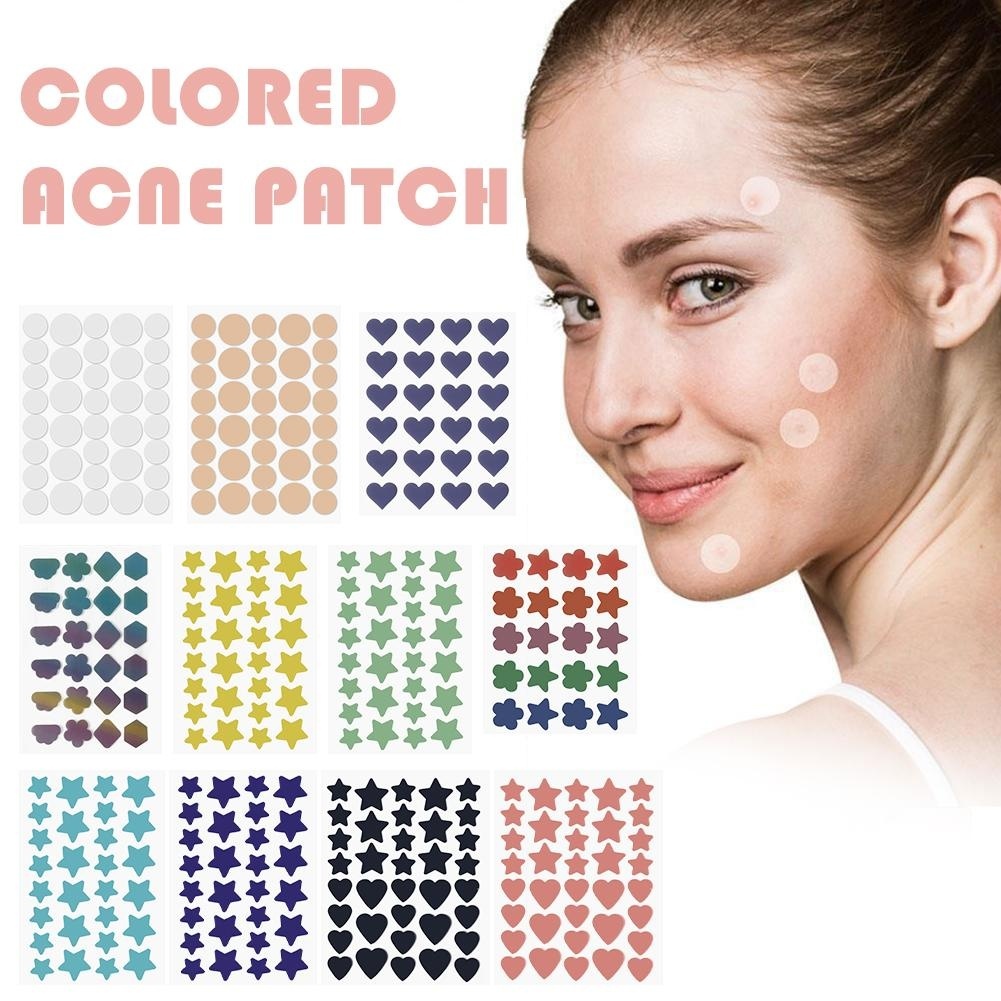 20pcs/24pcs/28pcs/36pcs 2025 New Colored Acne Patch Heart Star Acne ...