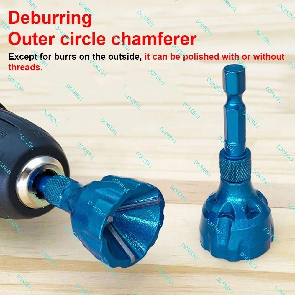 DOREEN1 Drill Bit Deburring, Triple Flute Tungsten Steel External ...