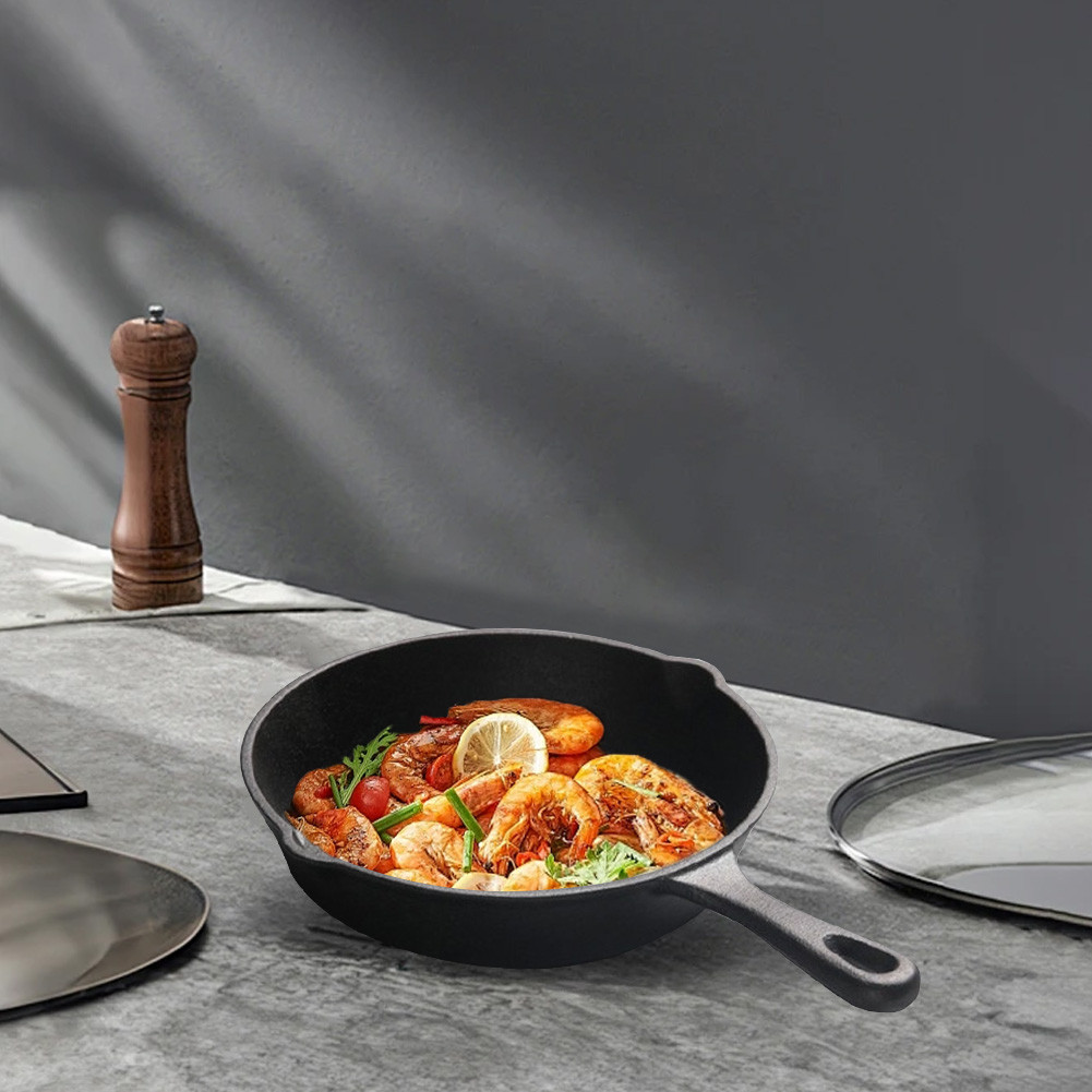 Cast Iron Pan Skillet Nonstick Cast Iron Pot Skillet Mini Steak Flat ...