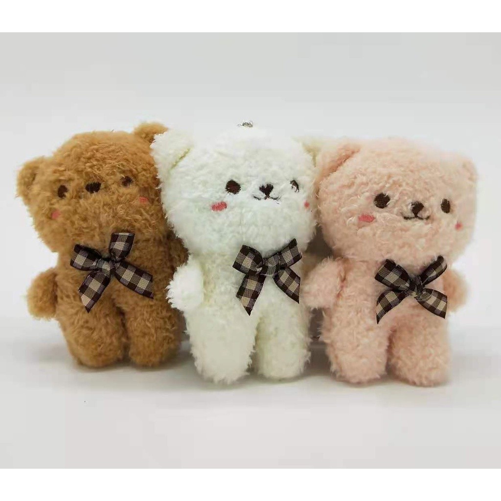 Cute Plush Bear Stuff Toy Keychain Plain Bear Stuffed Toy 5 Inches ...