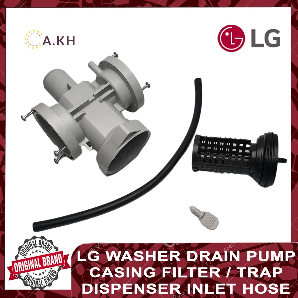 LG Washer Drain Pump Case, Case Filter / Trap, Dispenser Inlet Hose ...