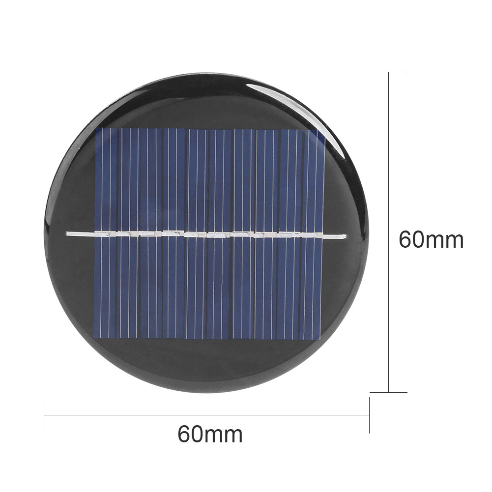 0.28W 5V Round Solar Panel DIY Battery Cell Chargers Mini Solar System ...