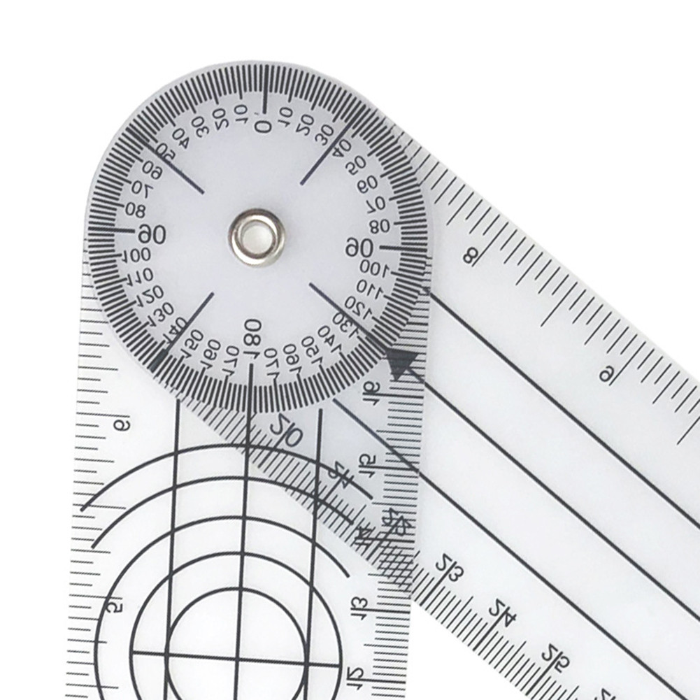 7 inch Multi-Ruler 360 Degree Goniometer Angle Medical Spinal Ruler ...