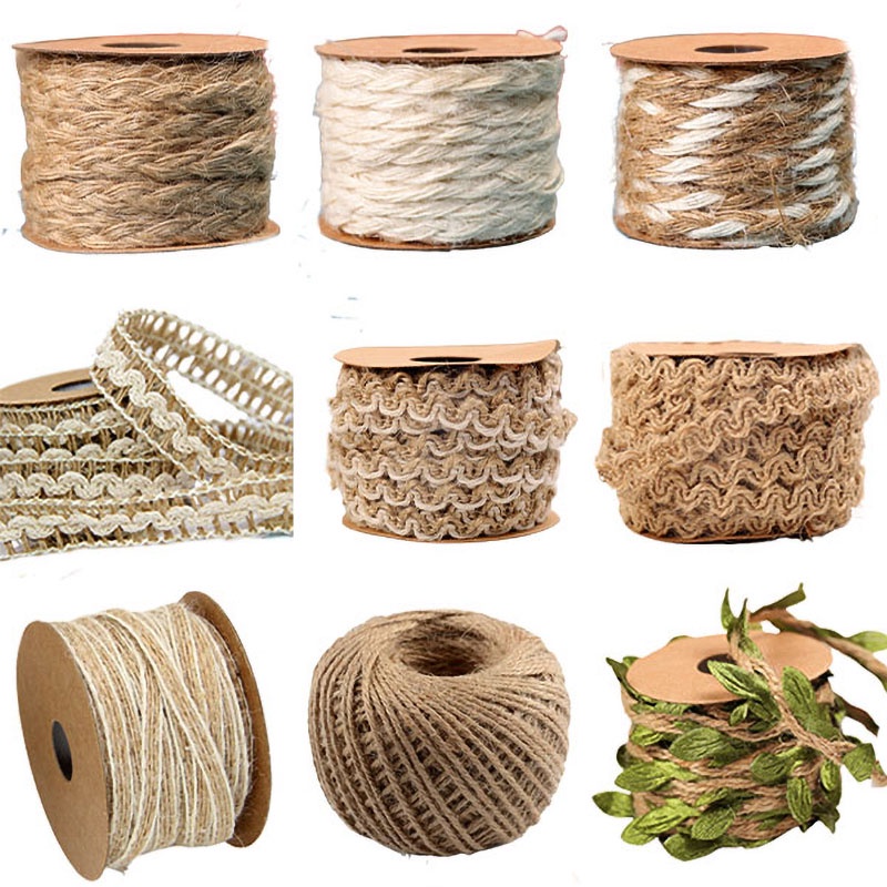 5Meters/Roll Natural Vintage Jute Twine Rope String DIY Handwork Jute ...