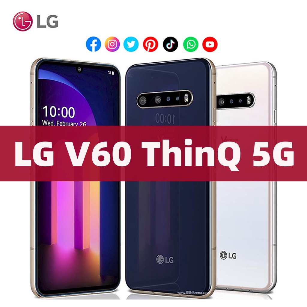 LG V60 ThinQ 5G V600VM/ V600TM 6.8" US Version Octa-core RAM 8GB ROM 128GB/256GB NFC Unlocked 5G ...