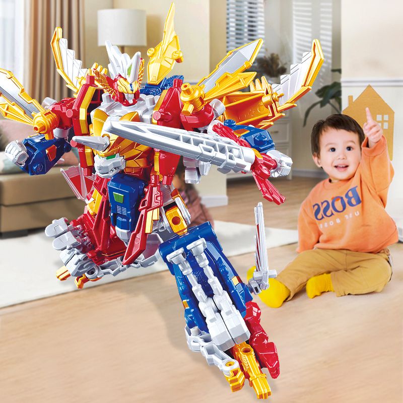 Fit robot large Set 5 boys and children gift God Beast King King King ...