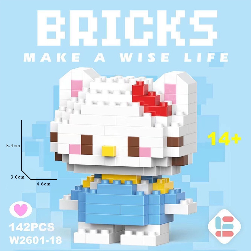 【DUZ】Mini Building Block Assembled Small Sanrio Particles Toys For Kid ...