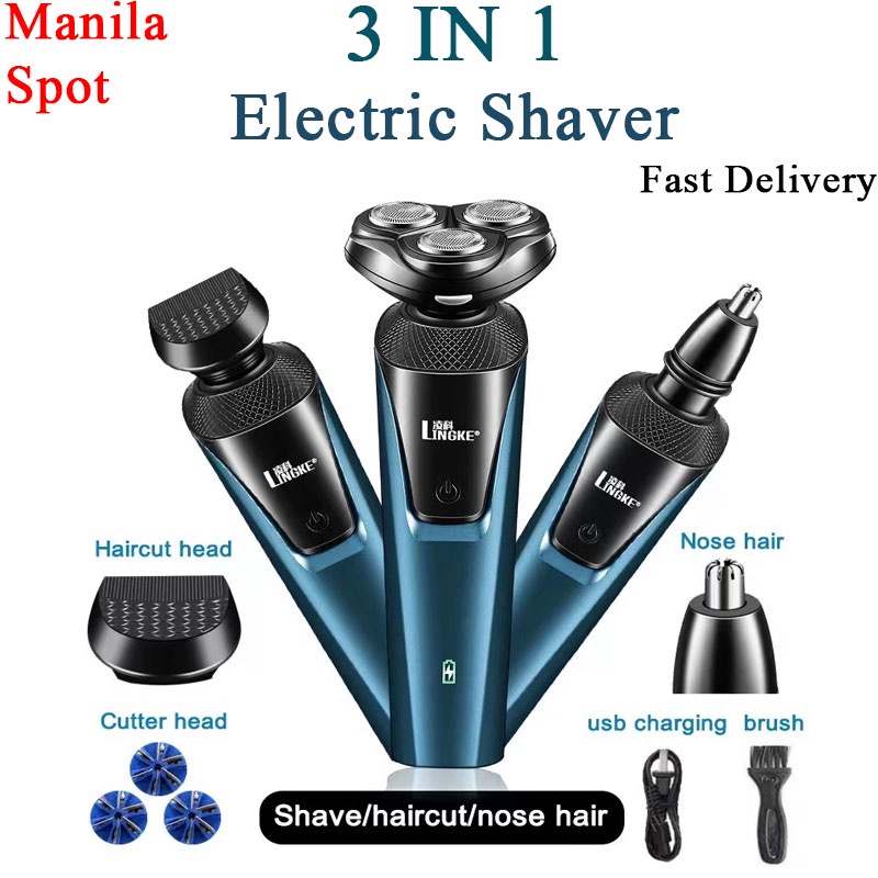 Rechargeable Professional Rotary Shaver 100% Water Proof Shaver for Men ...