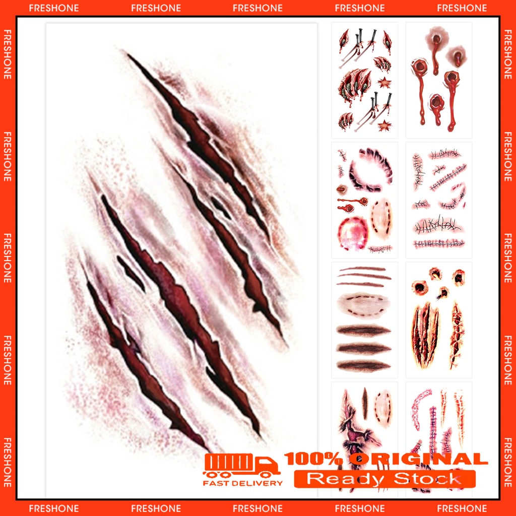 COD 4Pcs Scars Stickers Horrible Sweat Resistant Waterproof Realistic ...