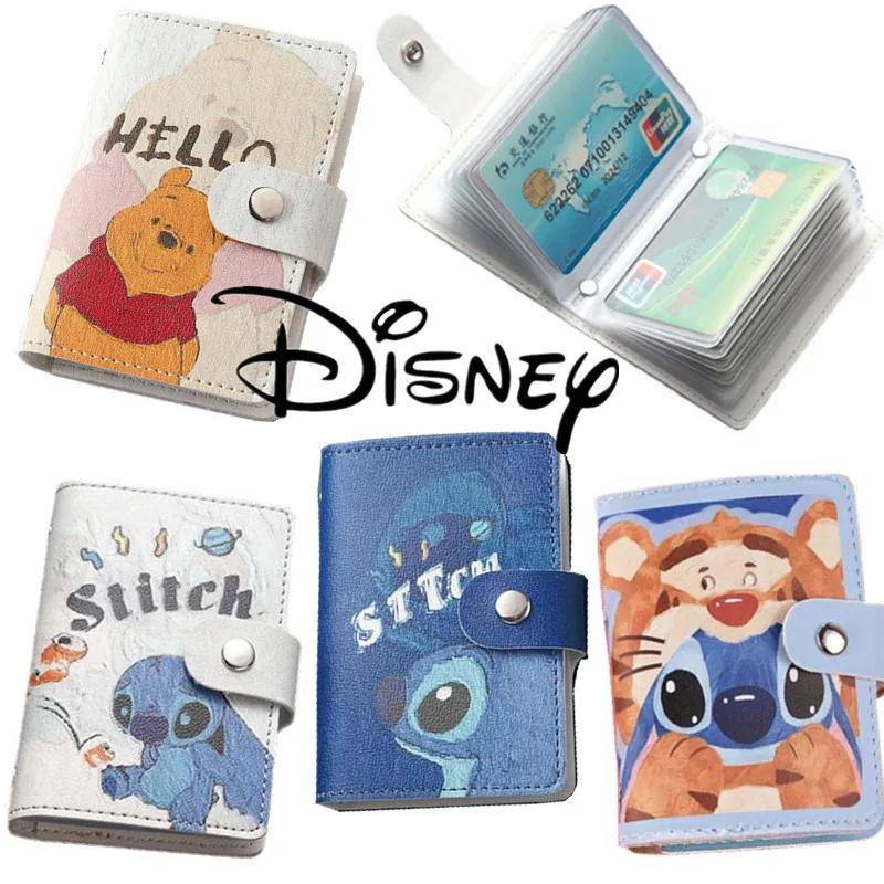 Disney stitch cartoon card bags lilo&stitch winnie o pooh leather ...