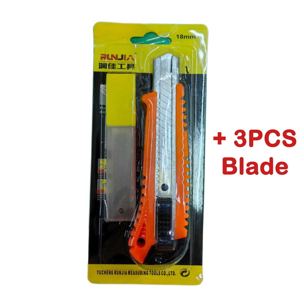 Retractable Cutter Utility Knife 18mm Blade Heavy Duty for Cutting ...