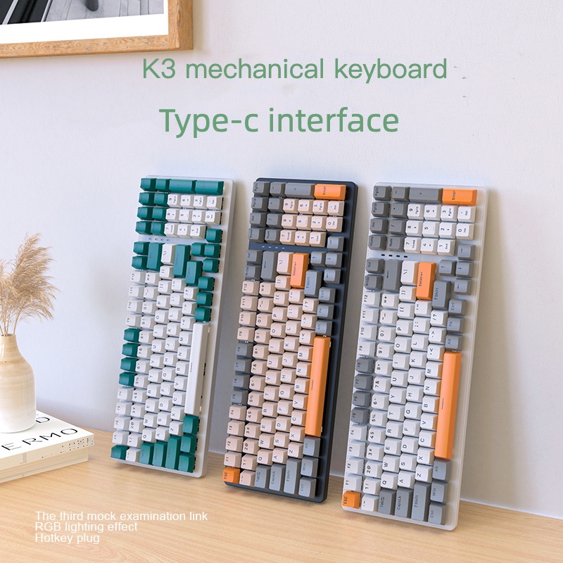 Free Wolf K3 Mechanical Keyboard 980 Gaming 100-Key Customizable Hot ...