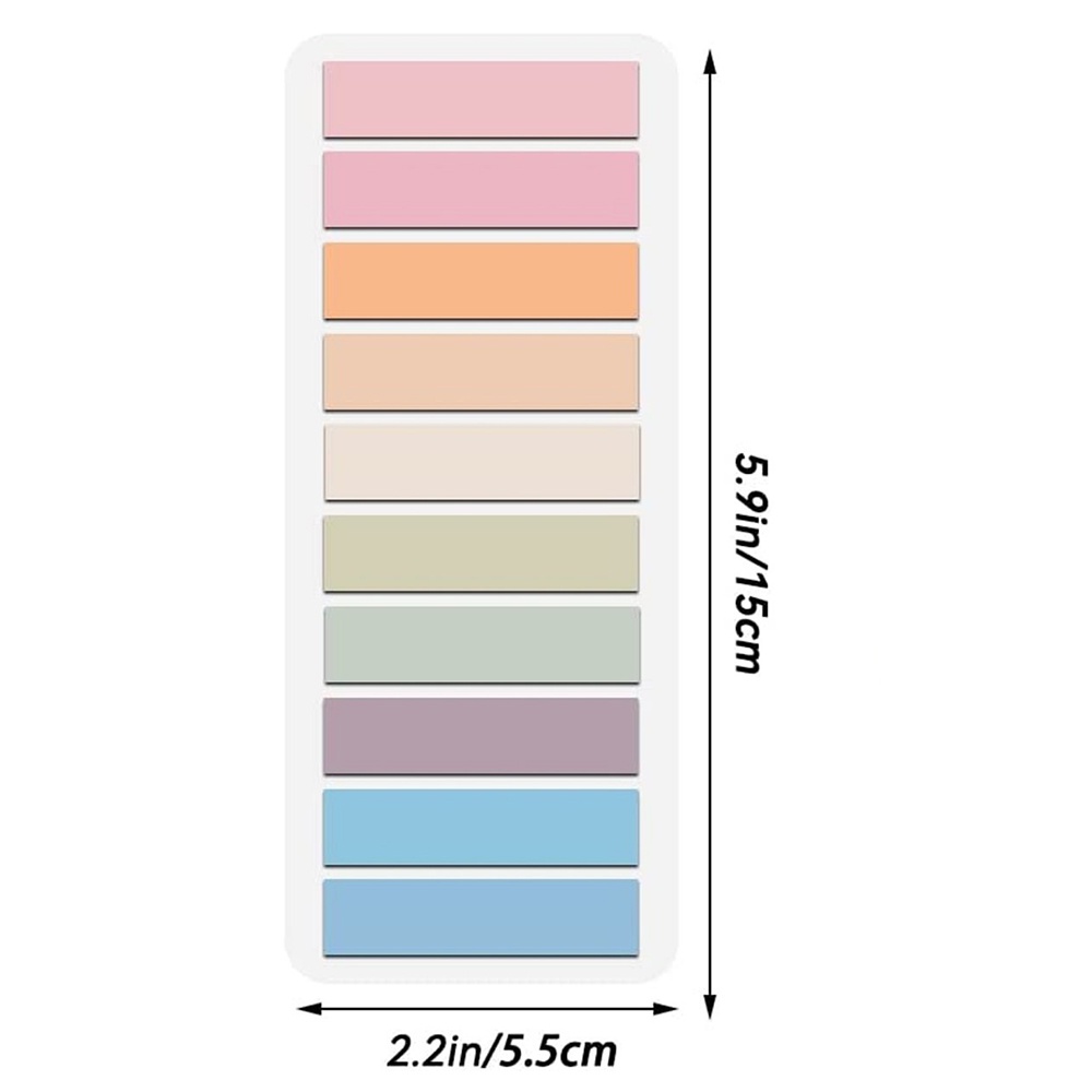 200 Sheets Colorful Transparent Index Sticker Classification Label ...