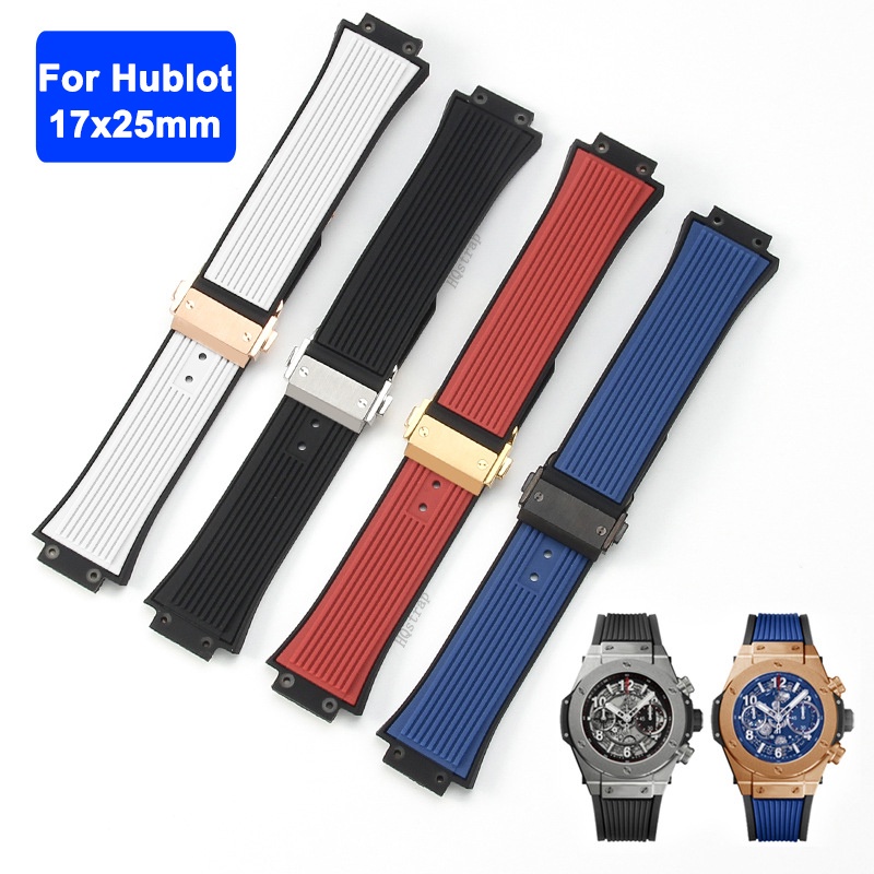 Luxury Rubber Watch Straps for Hublot Big Bang Watch Band 17*25mm ...