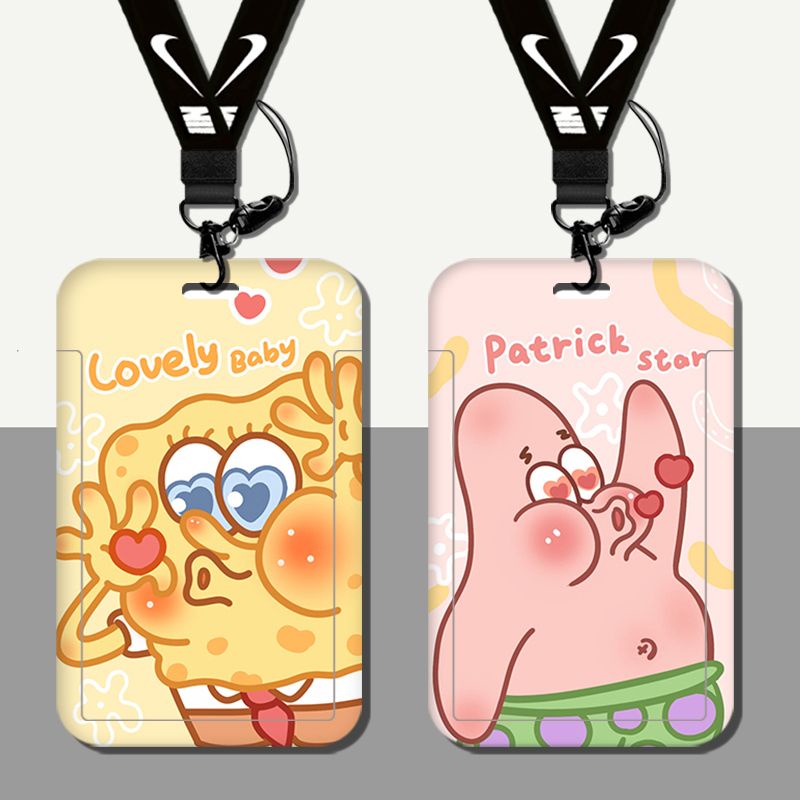 SpongeBob SquarePants DIY Student ID Card Holder Personal ID Card Case ...